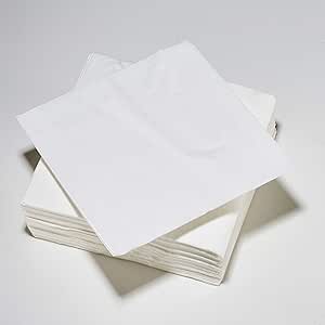 Le Napage 50 cotton paper napkins 25 x 25 cm, 3-ply, white FSC : Amazon ...