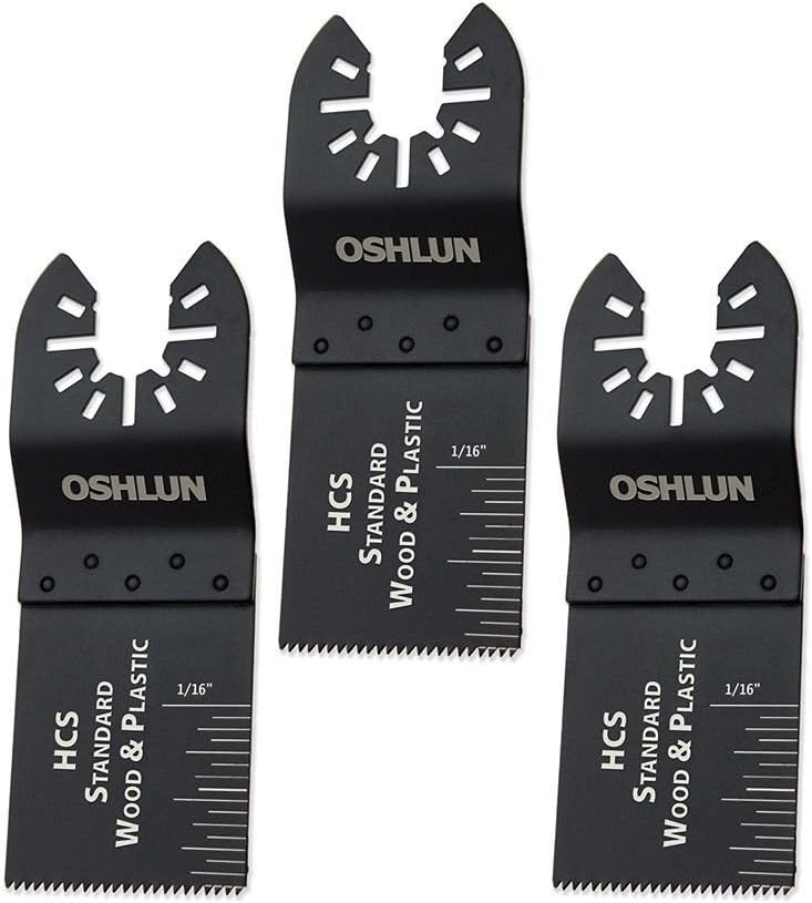 Oshlun MMA-0303 1-1/3-Inch Standard HCS Oscillating Tool Blade with Uni ...