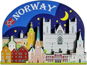 Amazon.com: Norway Fridge Magnet Tourist Souvenir Refrigerator Wooden ...