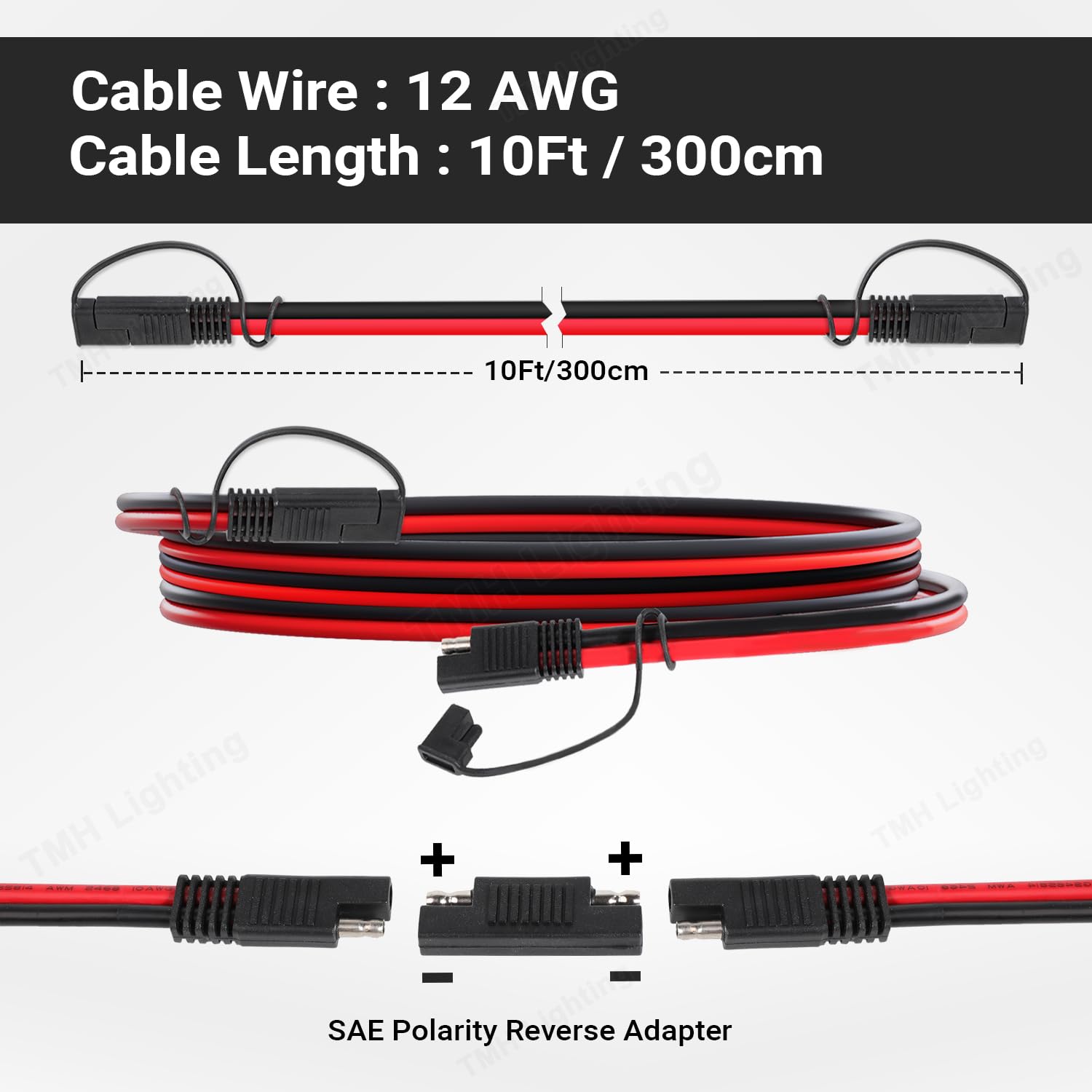 Snapklik.com : TMH SAE Extension Cable 12 AWG - SAE To SAE Quick ...