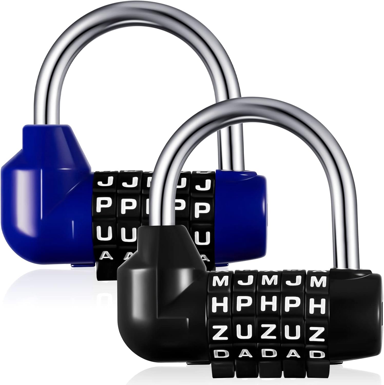Qunclay 2 Pcs Gym Locker Lock 5 Digit Combination Lock Your Own Word 5 ...