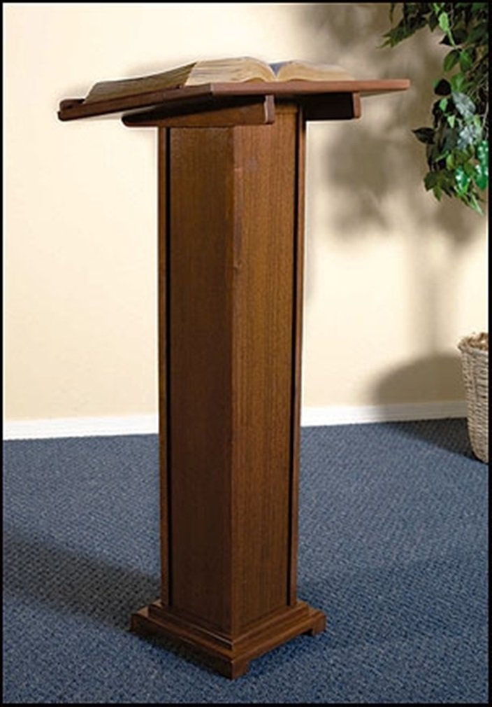 Amazon.com: Maple Hardwood Standing Lectern in Walnut Stain Finish, 43 ...