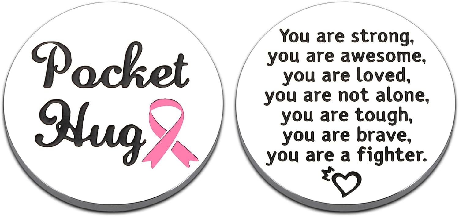 Amazon.com: Breast Cancer Survivor Pocket Hug Token - Recovery Sobriety ...