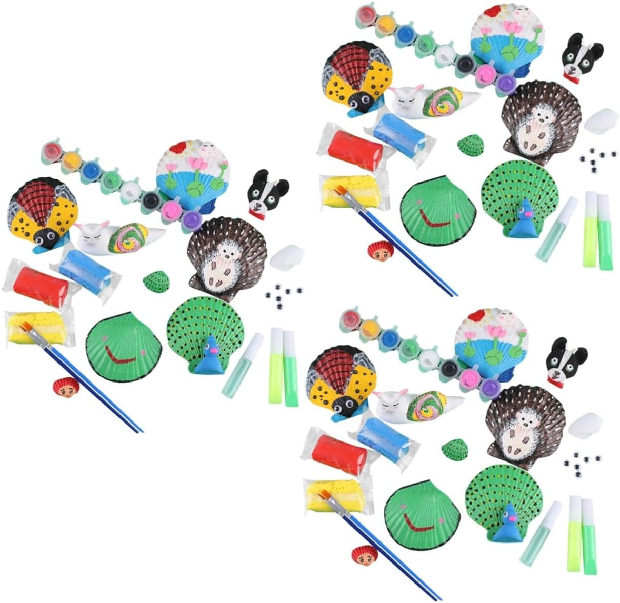 3 Sets Shell Painting Toy Kids Toys Tiny Seashells for Crafts Sea ...