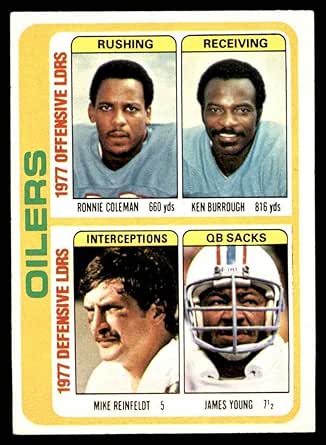Amazon.com: 1978 Topps # 511 Oilers Leaders & Checklist Ronnie Coleman ...