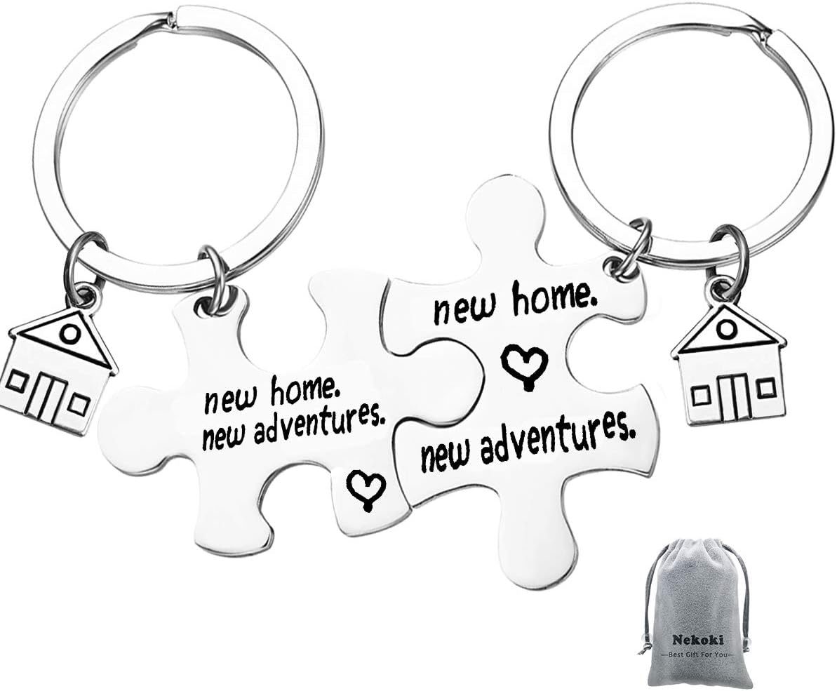 Amazon.com: 2Pcs New Home Keychain Set First Home Gift Housewarming ...