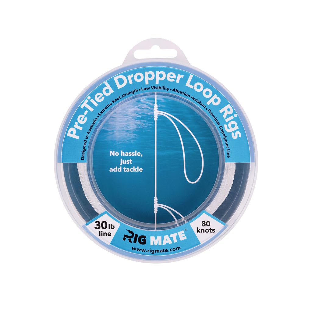 Amazon.com : Pre-Tied Dropper Loop Rigs - 30 lb. Tested Fishing Line ...