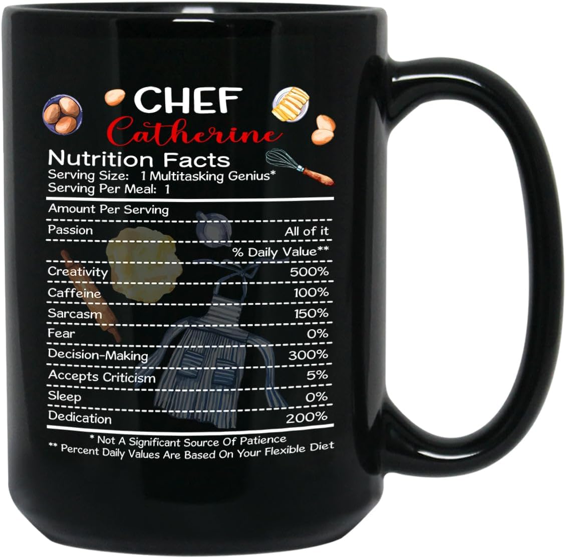 Amazon.com: Personalized Chef Nutrition Facts Coffee Mug Cup 11 15 Oz ...