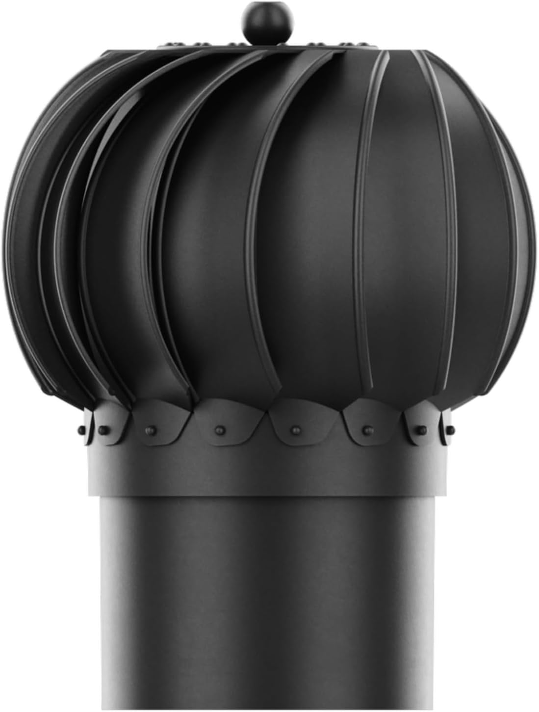ROOFIVENT IVENT Turbo 6 inch ROOF Round Wind Turbine Exhaust Cowl/Black ...
