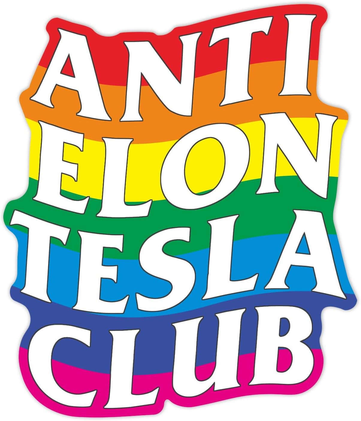 Amazon.com: Anti Elon Tesla Club Car Magnet Anti Elon Musk Magnets Gift ...
