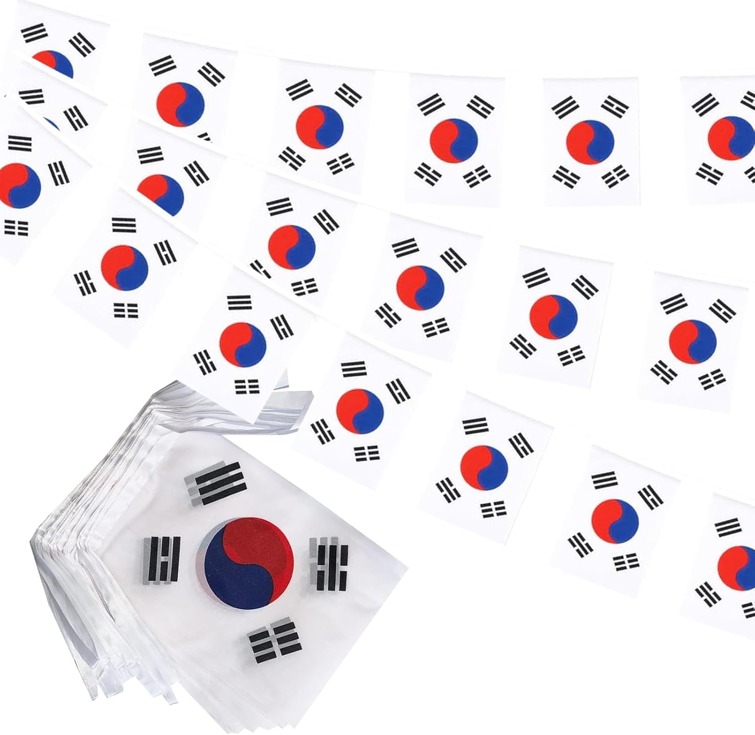 Amazon.com : GSYLPFT South Korea Flags Korean String Flag Banners for ...