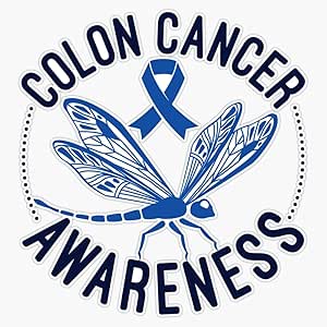 Amazon.com: Colon Cancer Awareness Dragonfly Sticker Vinyl Decal Car ...