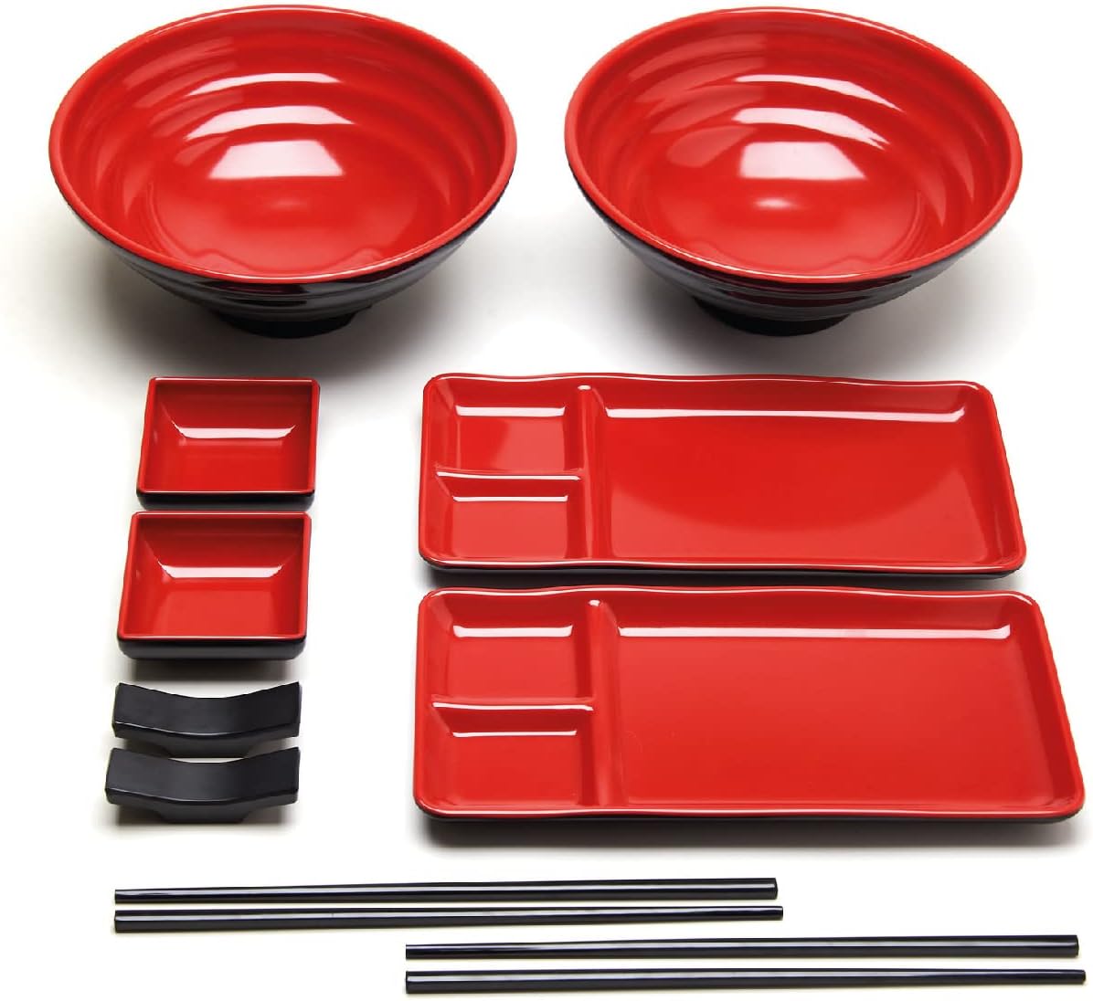 Amazon.com | Goliber 10 Piece Japanese Style Dinnerware Set - Includes ...