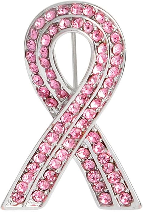 Amazon.com: Breast Cancer Pin Crystal Rhinestone Breast Cancer ...