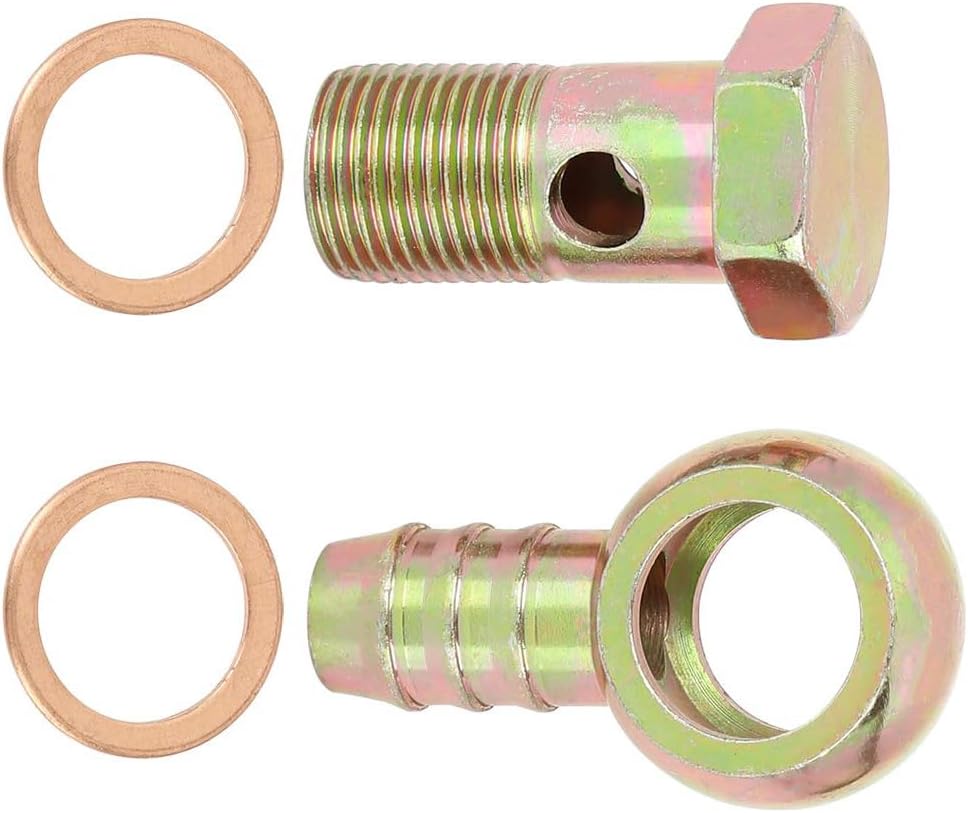Amazon.com: Unifizz Car Banjo Hose Barb Bolt Fitting Washer Metal for ...