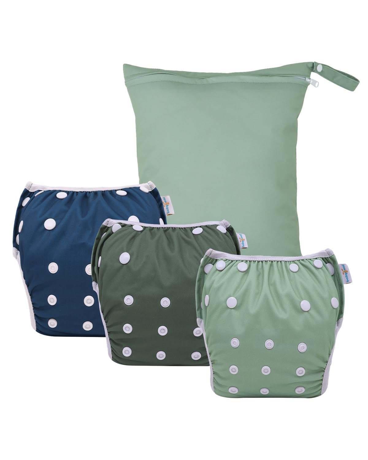 Amazon.com: babygoal Reusable Swim Diapers with Wet Bag 4 Pack ...