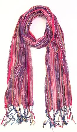 Humble Hilo Multi-Colored Scarf/Shawl for Women Lightweight Head or ...
