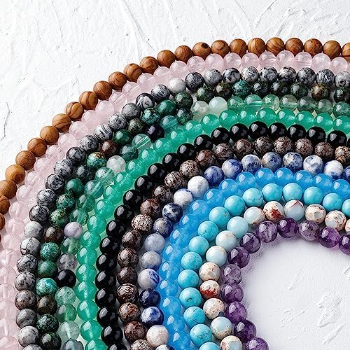 Pierre Naturelle Multicolore 8 mm 16 Styles Perles de Pierre pour la ...