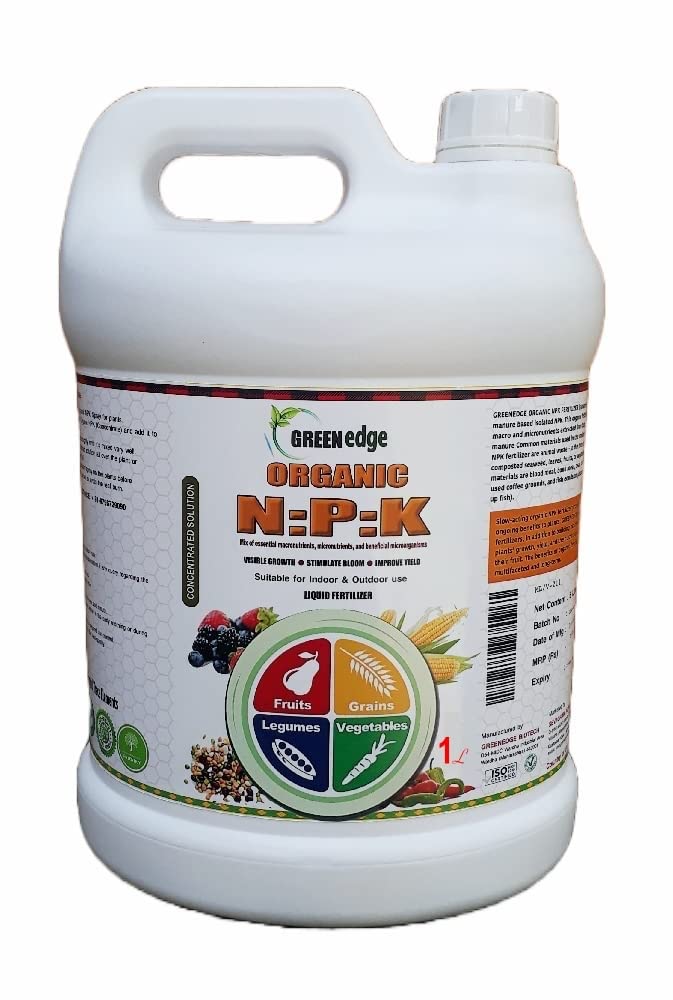 Greenedge Organic NPK Fertilizer (10 Liters) Concentrated Liquid for ...