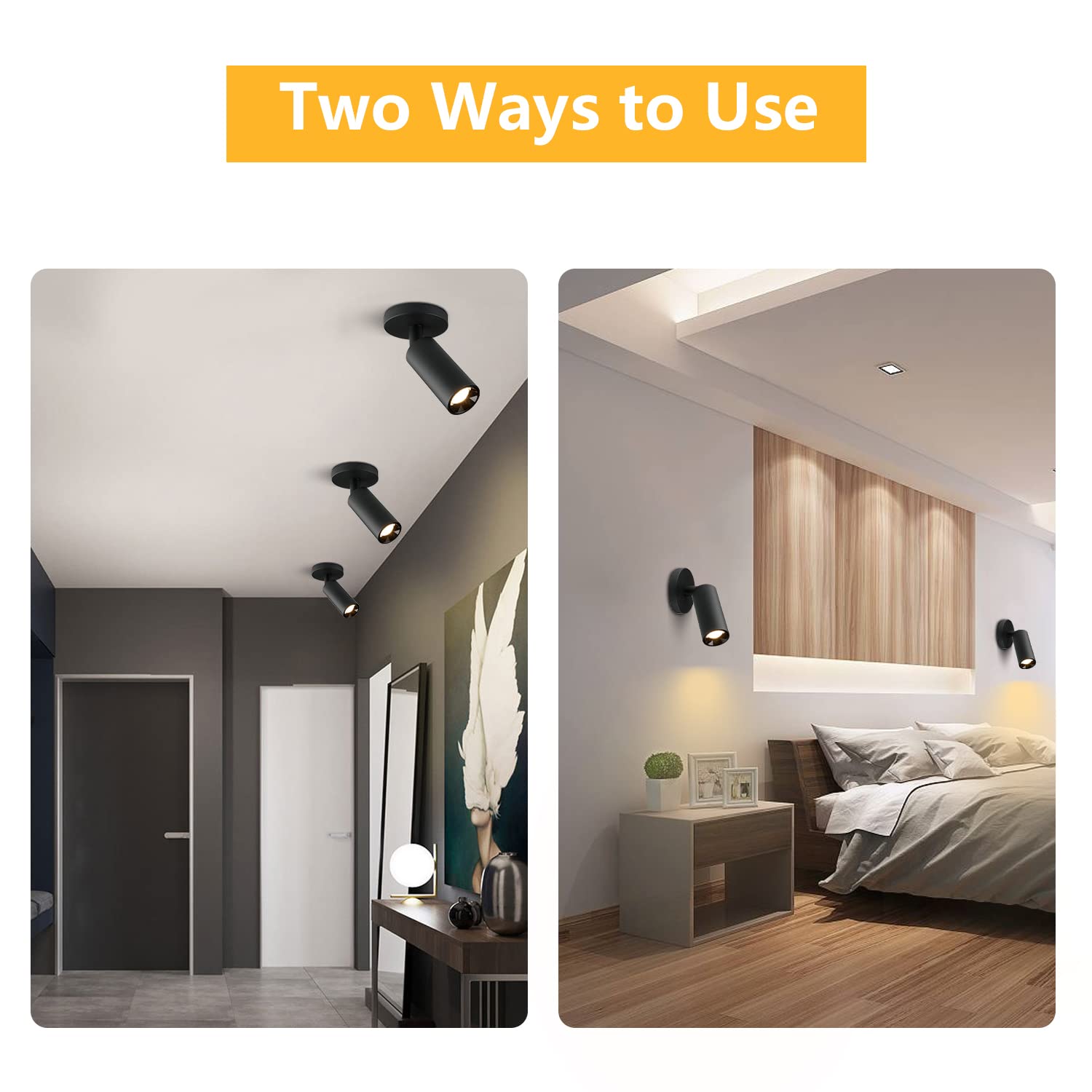 Snapklik.com : Lighting LED Track Lighting Heads Matte Black Ceiling ...