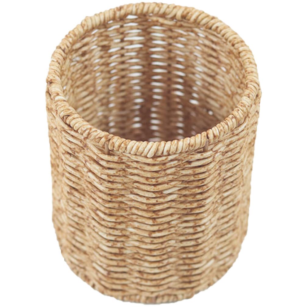 Amazon.com: Cabilock Tabletop Storage Bins Wicker Pencil Holder Imitation Rattan Woven Pen ...