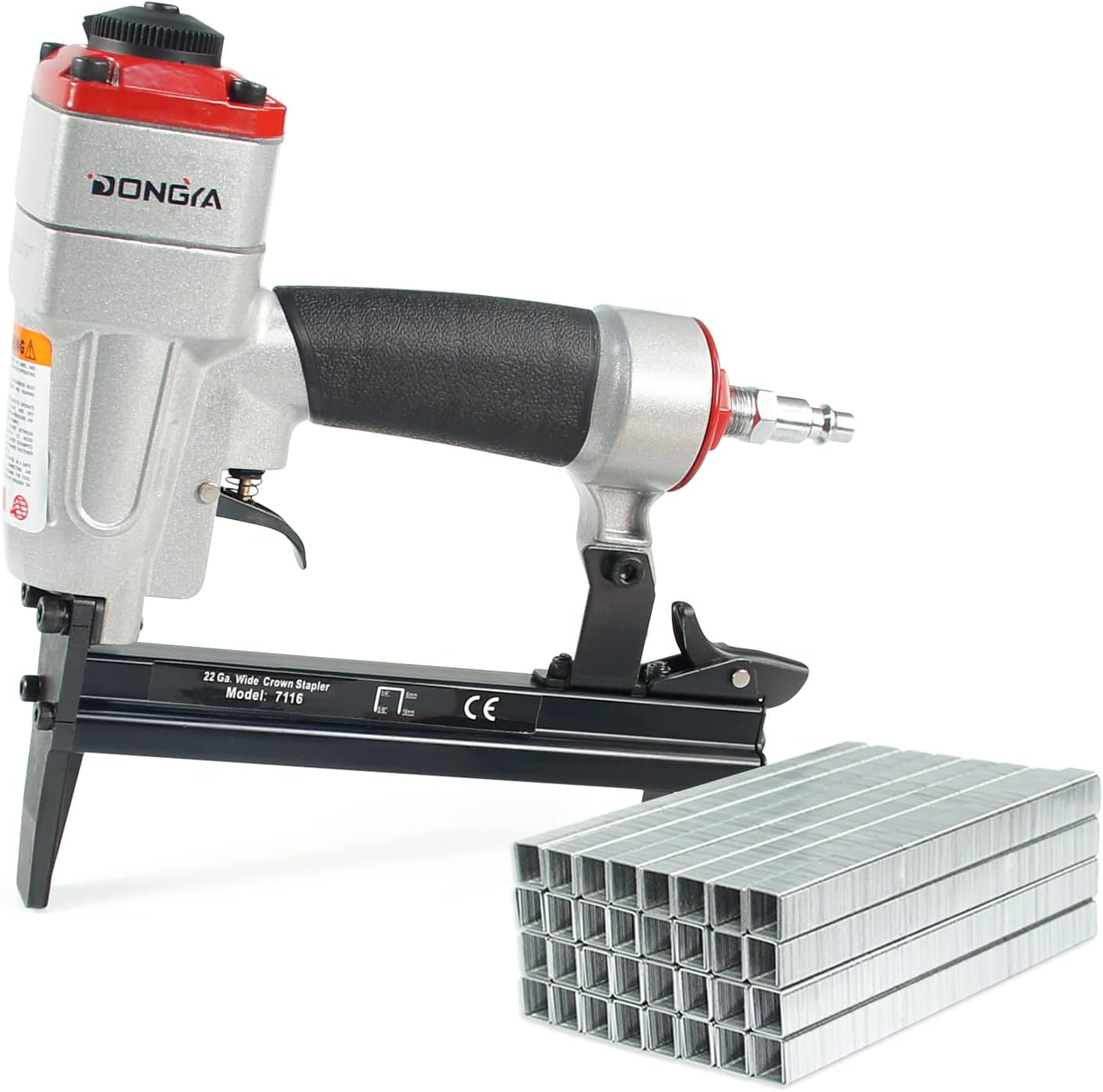 Dongya 7116L Pneumatic Upholstery Stapler Kit with 10,000 PCS Staples ...