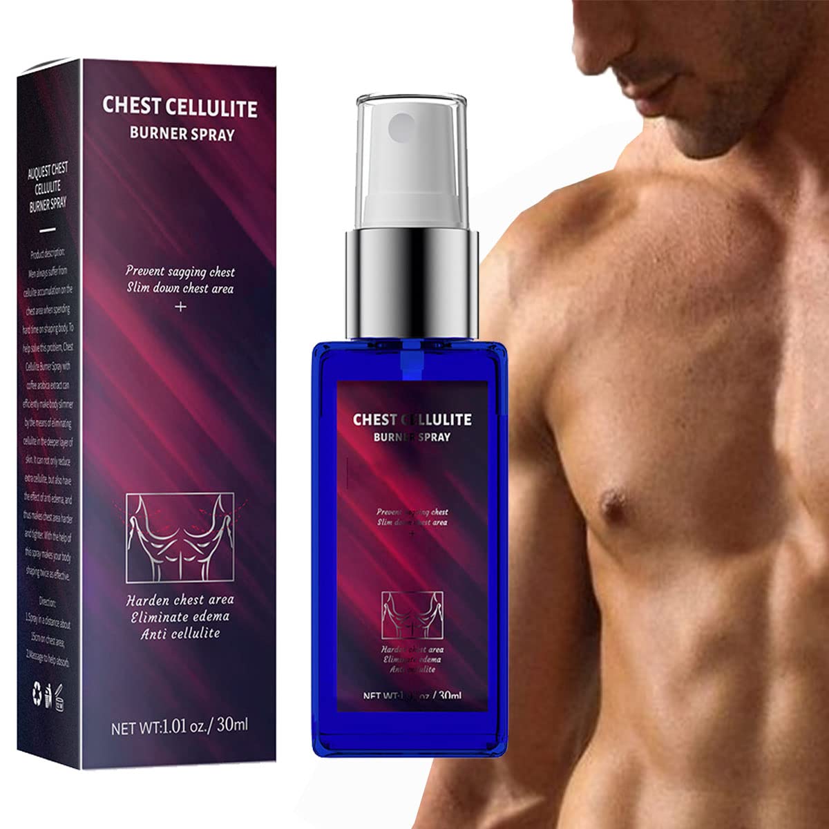 Amazon.com: GynoBurn MenChest Sculpting Spray, Auchest Gynecomastia ...