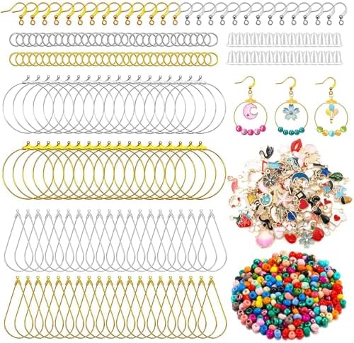 Amazon.com: Earring Making Kit with 740 PCS Beading Hoop Earring ...