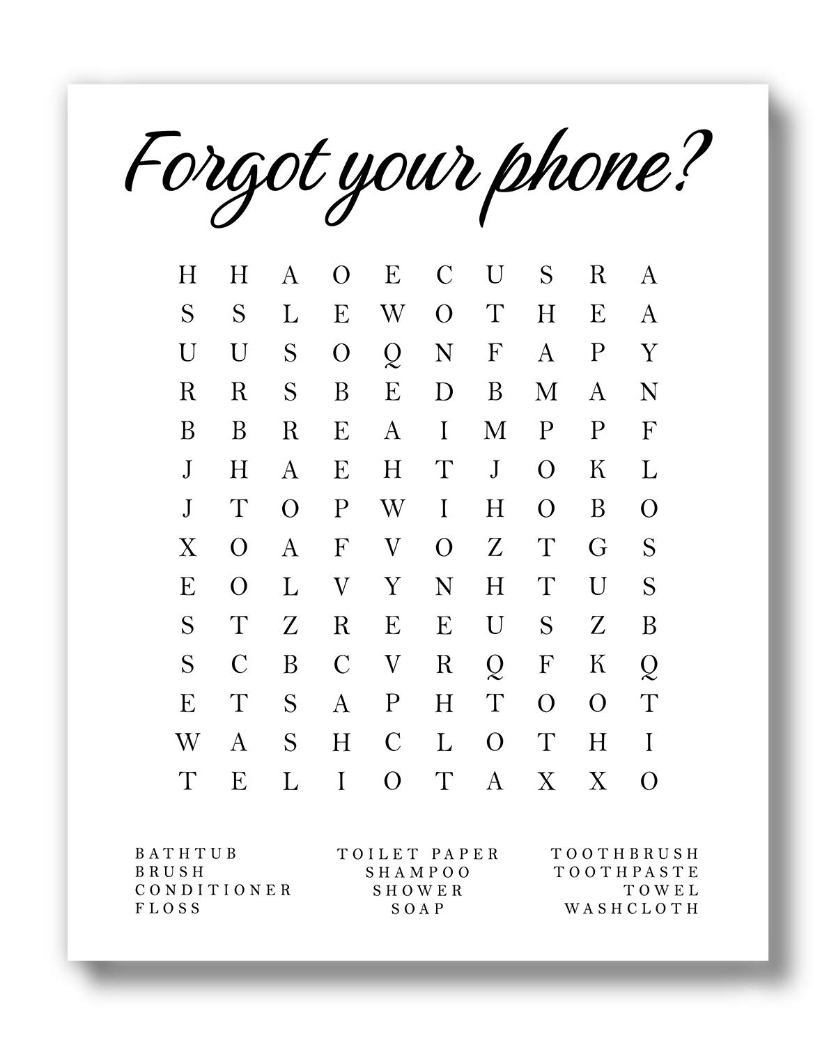 Amazon.com: Brooke & Vine Funny Bathroom Puzzle Wall Art Print (One ...