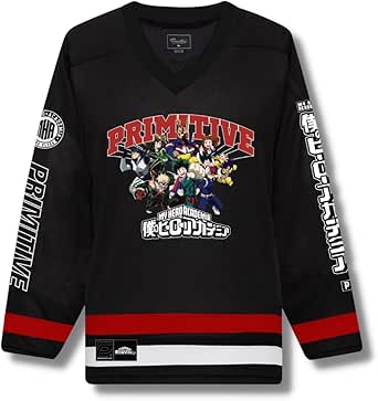 Amazon.com: Primitive x MHA Hockey Jersey (Black) : Clothing, Shoes ...