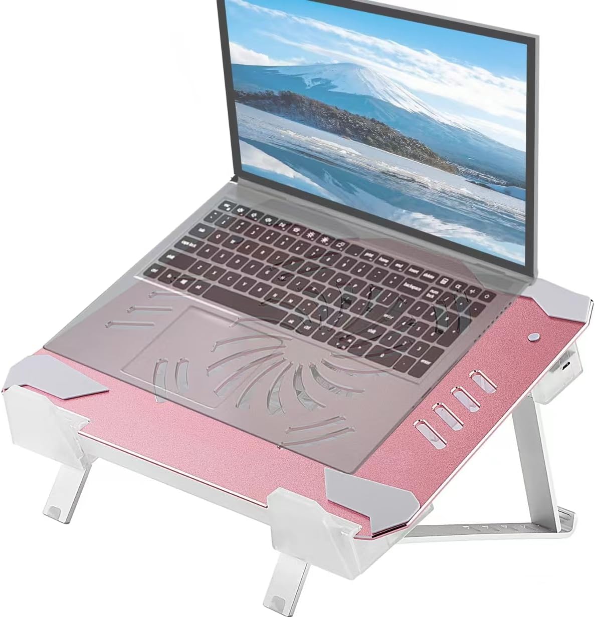 Amazon.com: Laptop Cooler LED Light Laptop Stand with fan2 USB Ports ...