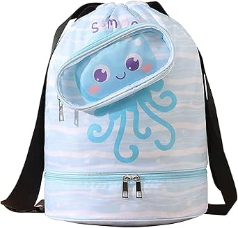 Swimming Bag for Kids, Waterproof Swim Bag Large Capacity Drawstring ...