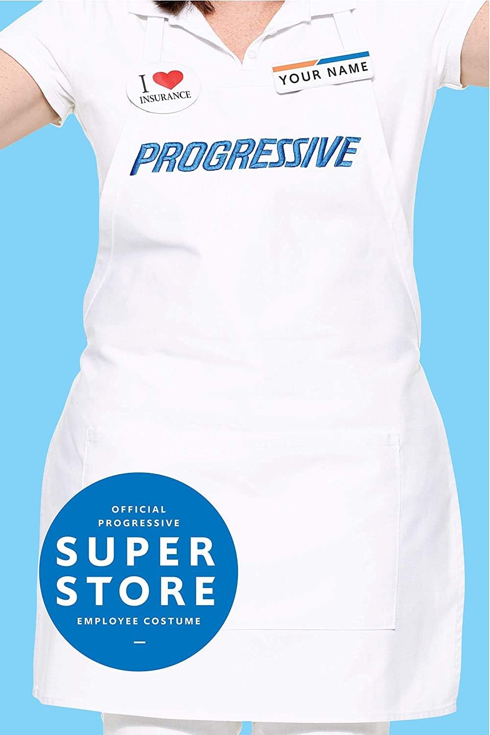 Amazon.com: Adult Unisex Officially Licensed White Progressive Employee ...
