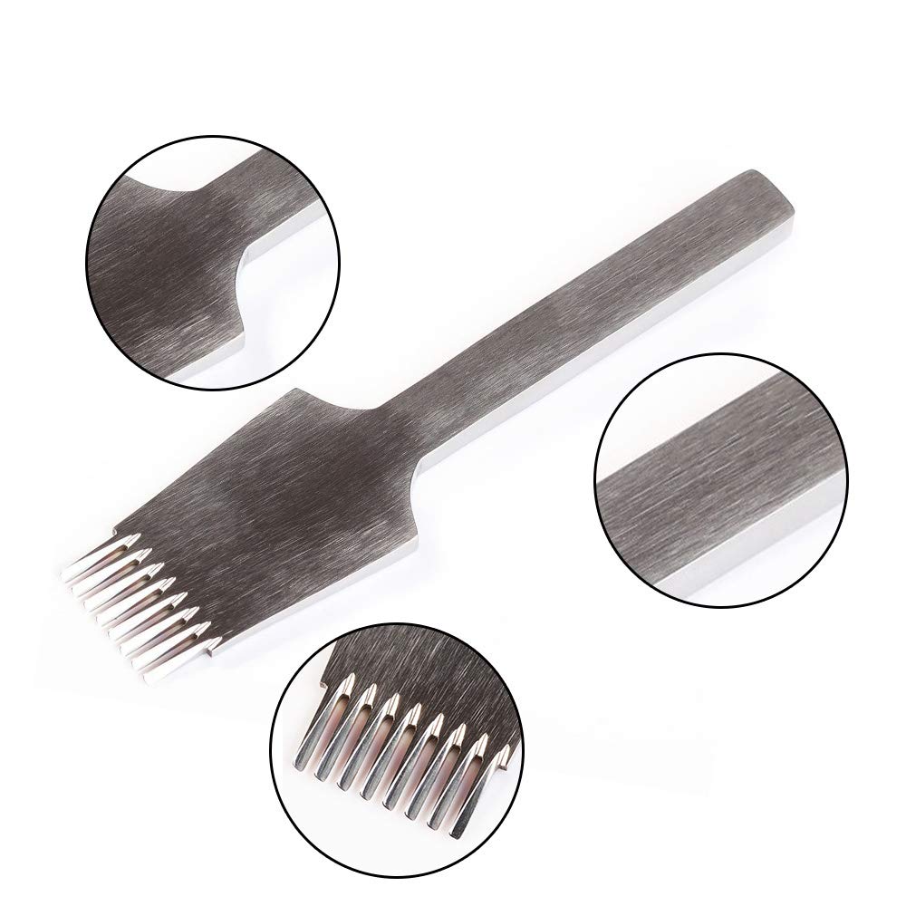 Sharp Teeth WUTA Leather Die-Steel Chisel French Style Pricking Iron ...
