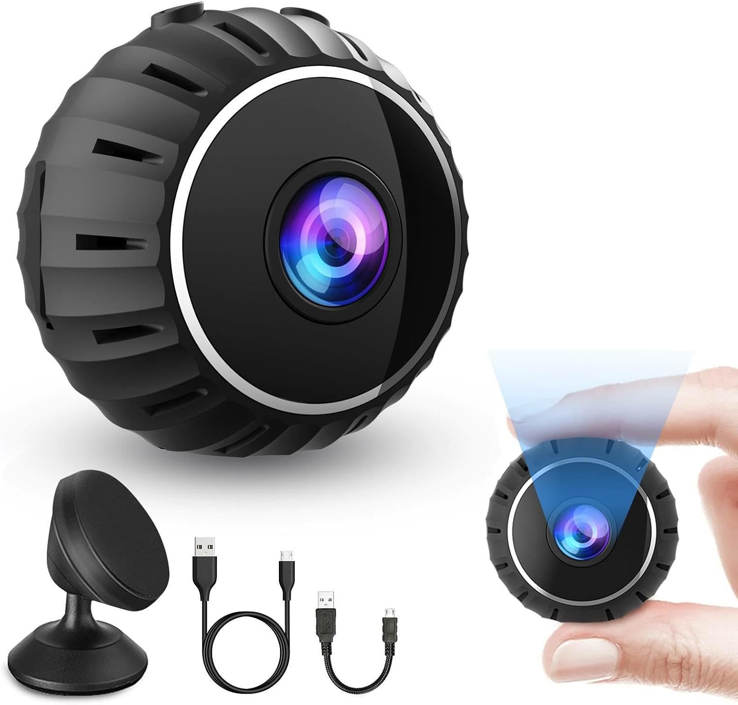 Hidden 1080p HD Mini Spy Smart Security Camera,Portable Nanny Camera Wi ...