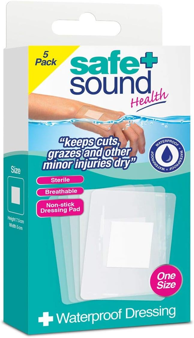 Safe + Sound Waterproof Breathable Graze and Minor Injury Dressing, One ...