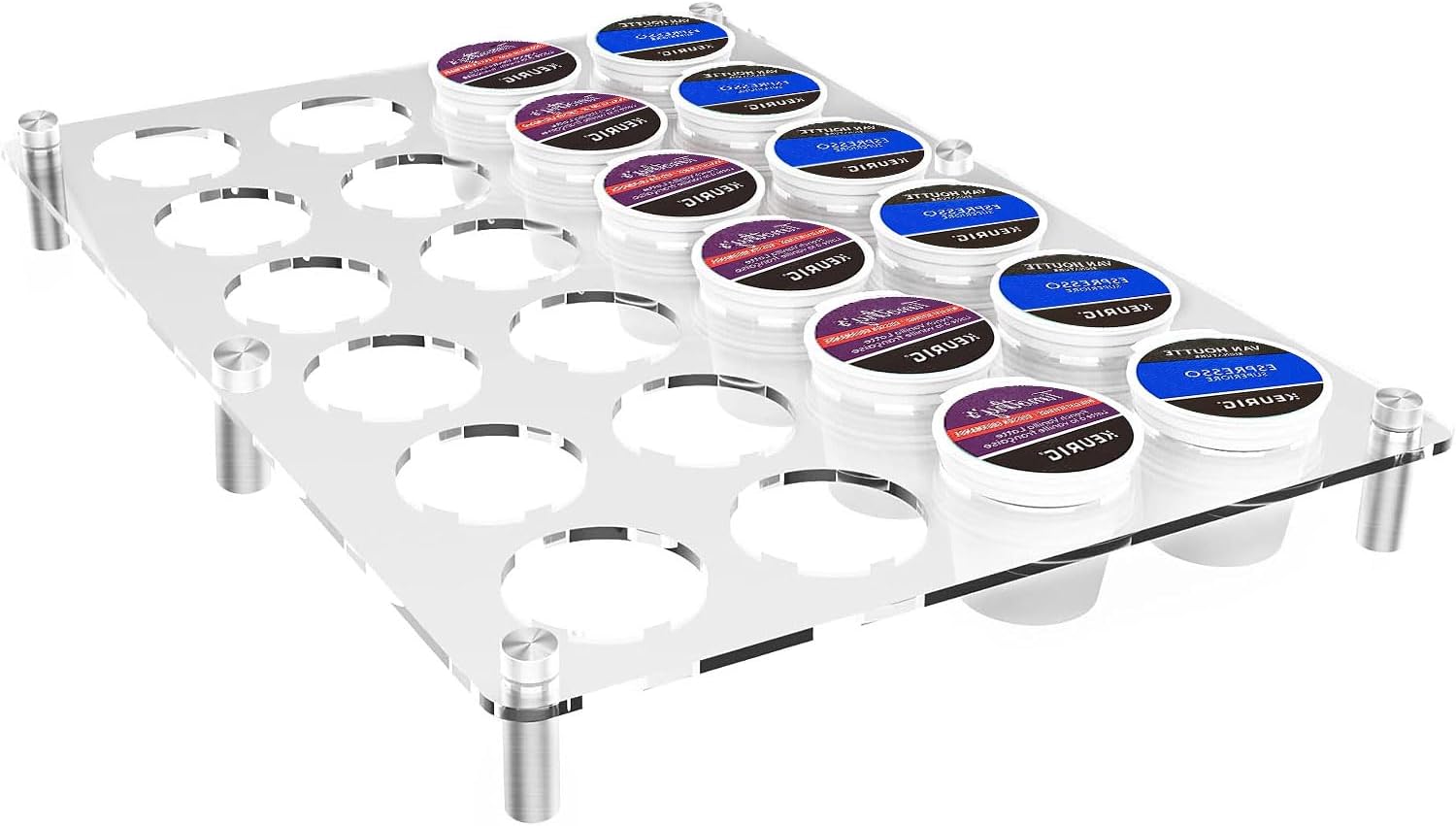 Amazon.com: QEEYON Coffee Pod Drawer Organizer Holder Storage Tray ...