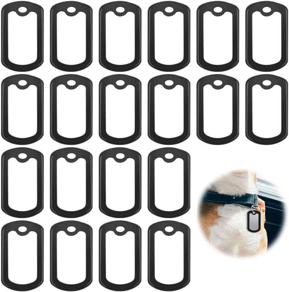 Amazon.com: YARZFERI 20 Pack Military Style Dog Tag Silencer Black Dog ...