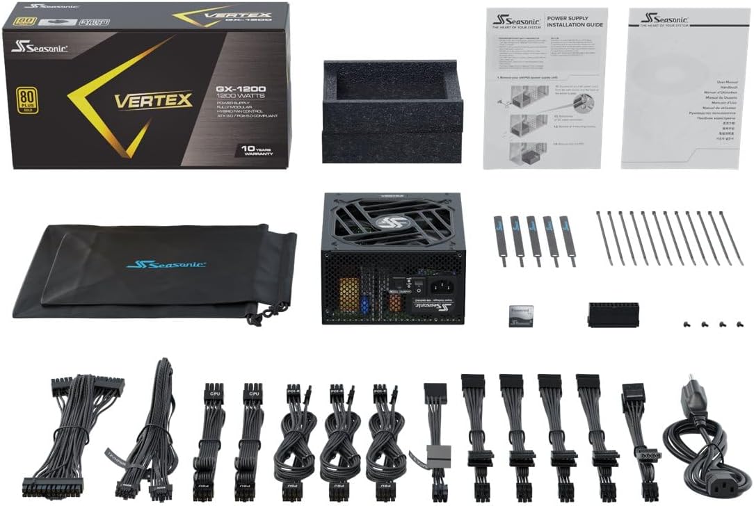 Amazon.com: Seasonic VERTEX GX-1200 - 1200W - 80+ Gold - ATX 3.0 & PCIe ...