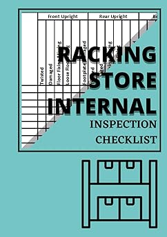 Racking Store Internal Inspection Checklist Book / A4 / Log Book / 120 ...