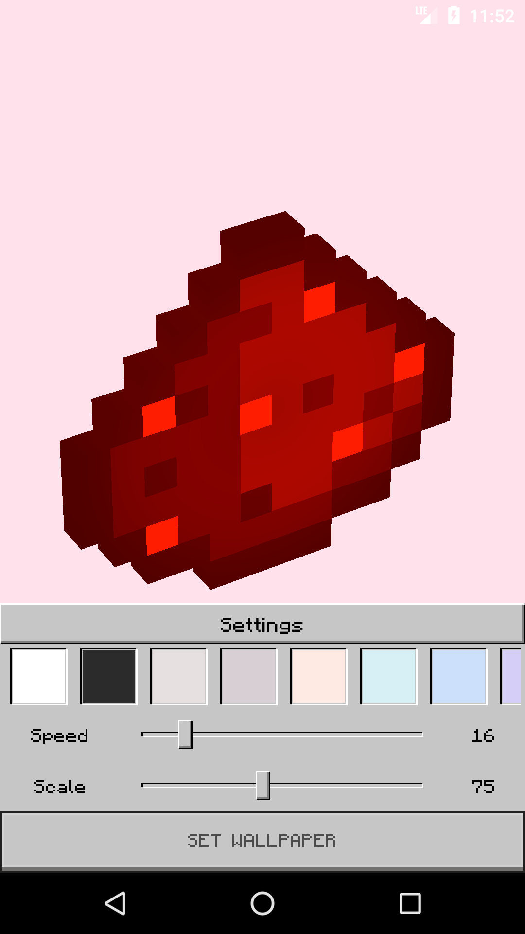 Animated 3D Craft, Diamond Stone Block Pixel Art TV Screensaver - App ...