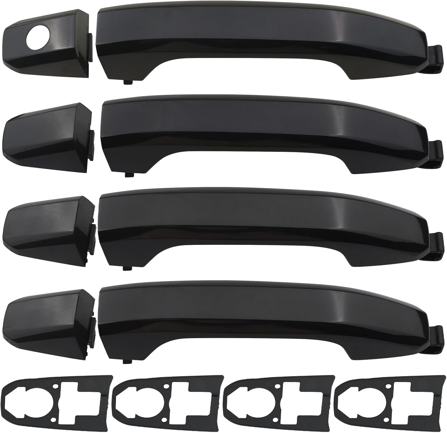 Amazon.com: APPERFiT Exterior Door Handle (Smooth Black) Compatible ...