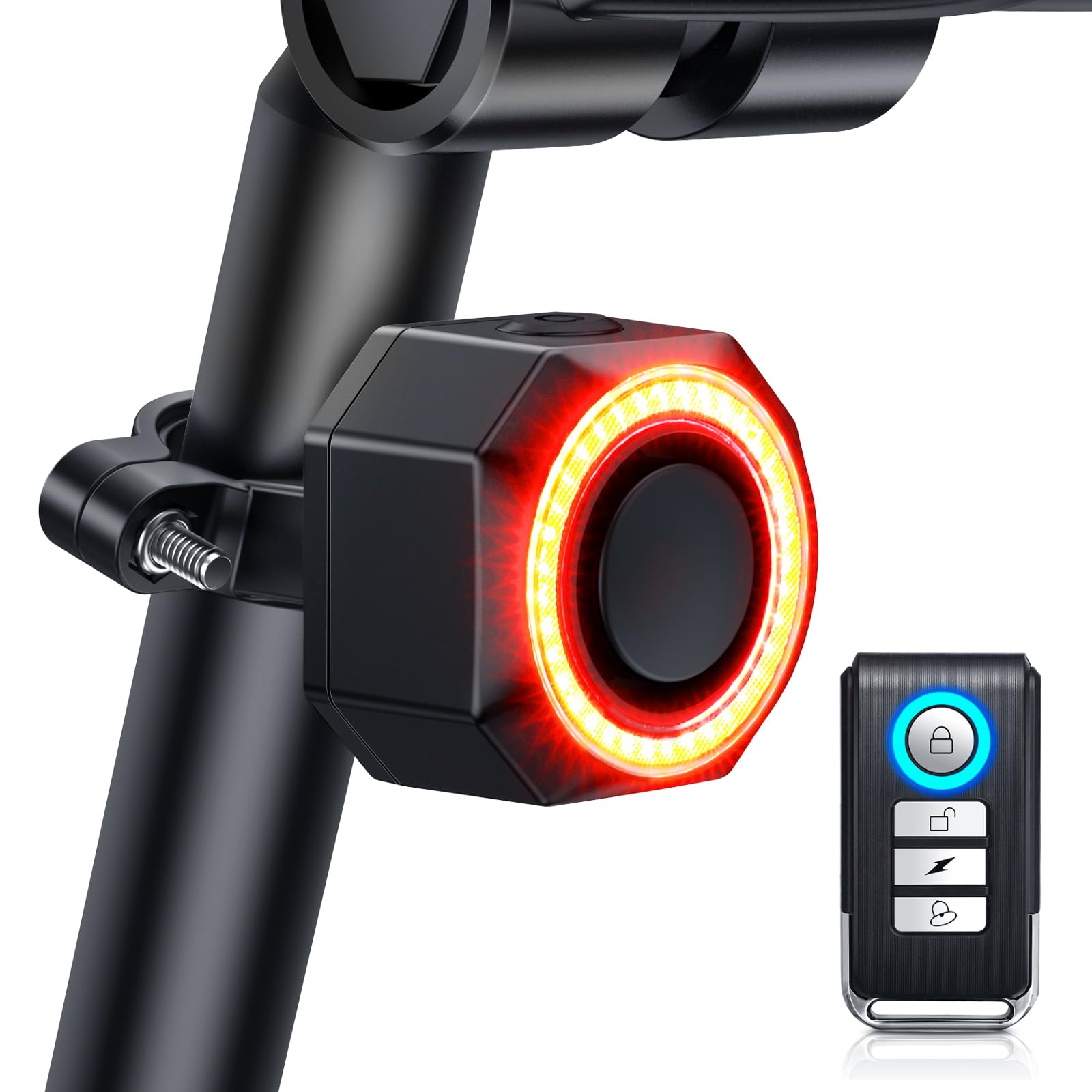 Amazon.com: Smart Bike Tail Light with Anti-Theft Alarm, Bike Alarm ...