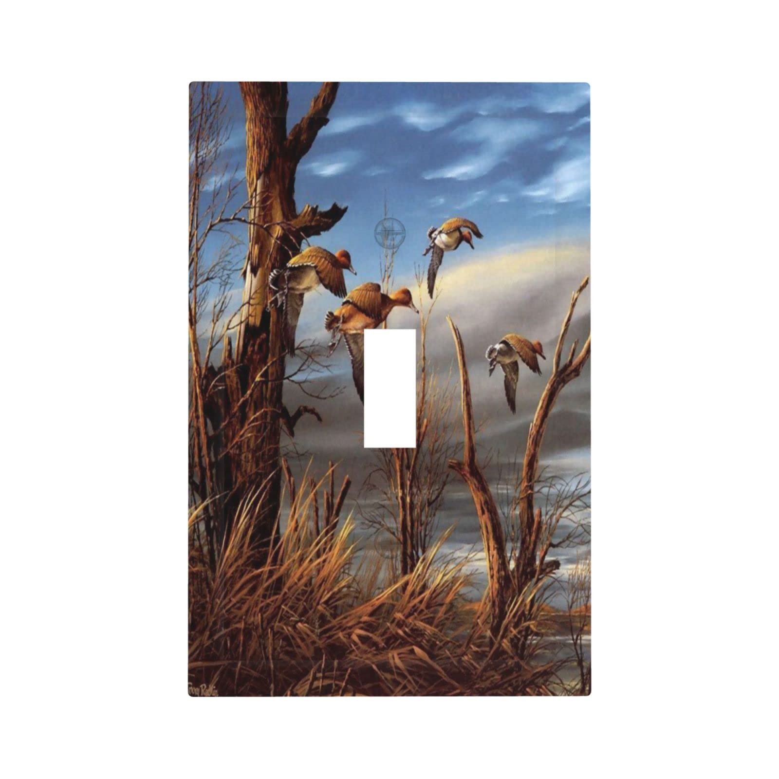 Spshian Single Toggle Light Switch Cover Hunting Flying Wild Ducks ...
