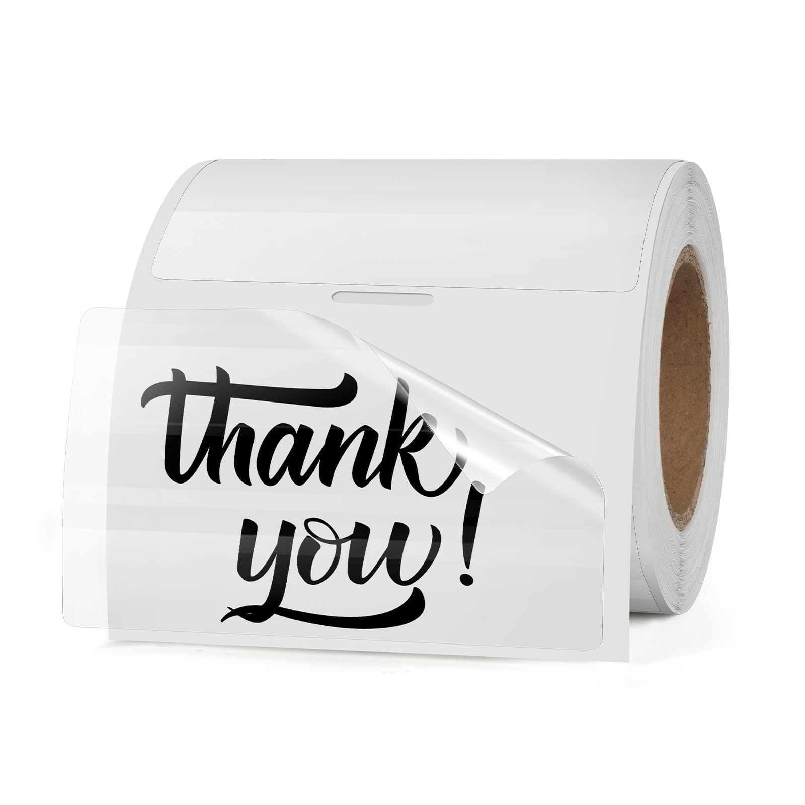 FINDAT Clear Thermal Labels 76 x 50 mm Rectangular Transparent Stickers ...