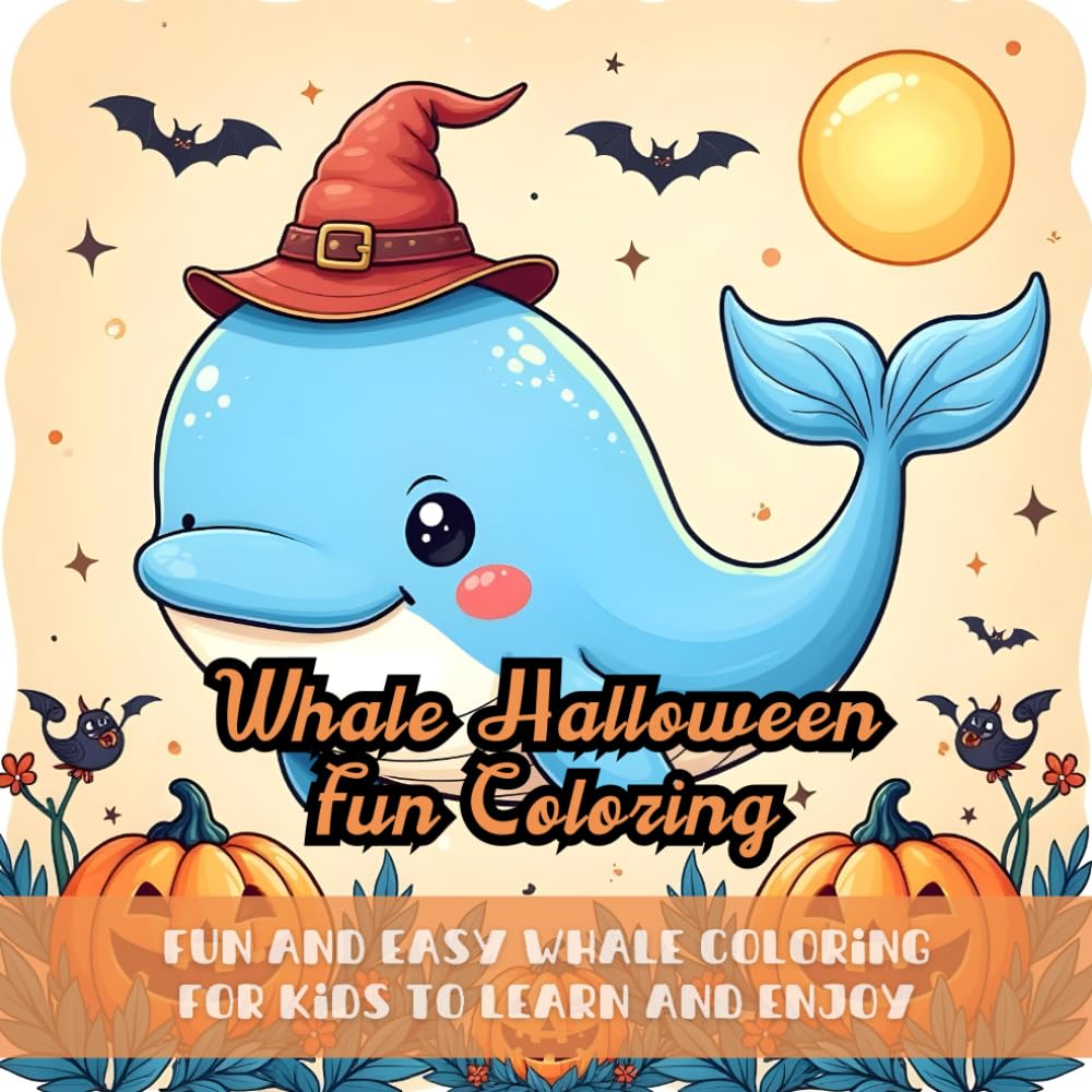Amazon | Whale Halloween Fun Coloring: whale coloring book for kids ...