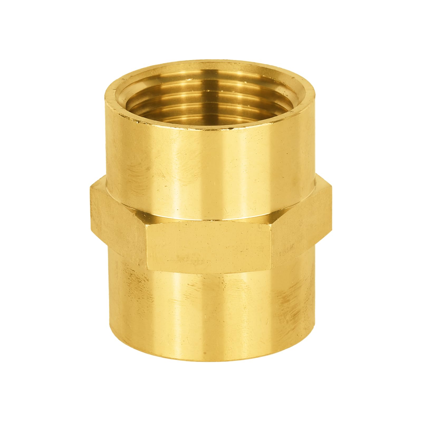 Amazon.com: (Pack of 2) EFIELD 1" x 1" NPT Female Coupling, Soild Brass ...