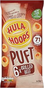 Hula Hoops Puft Beef Multipack Crisps 6 Pack : Amazon.co.uk: Grocery