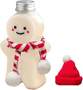 Amazon.com: Gingerbread Man Bottle - 500ml Clear Holiday Beverage ...