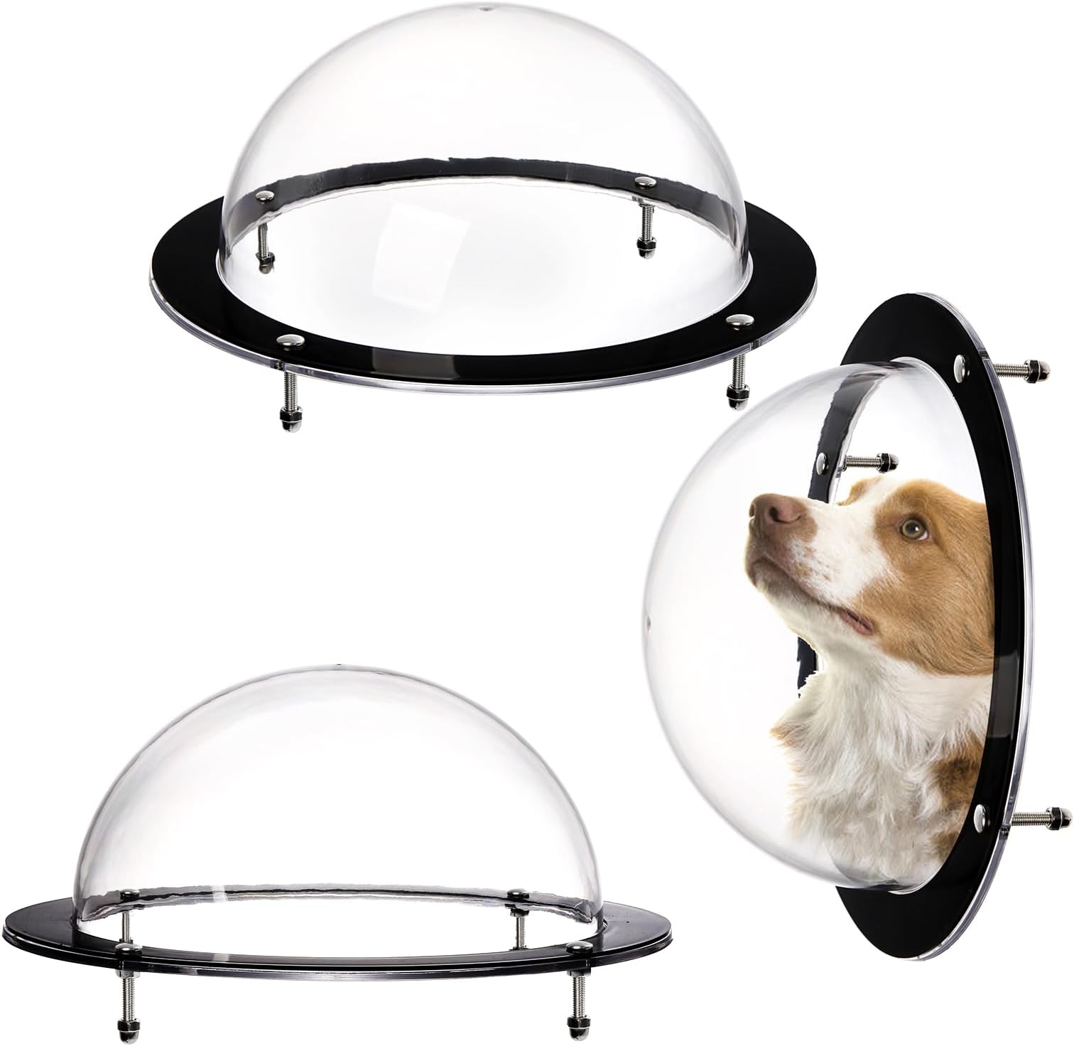 Amazon.com : Goaste 2 Pack Dog Fence Window, 12.4 Inch Clear Pet Dome ...